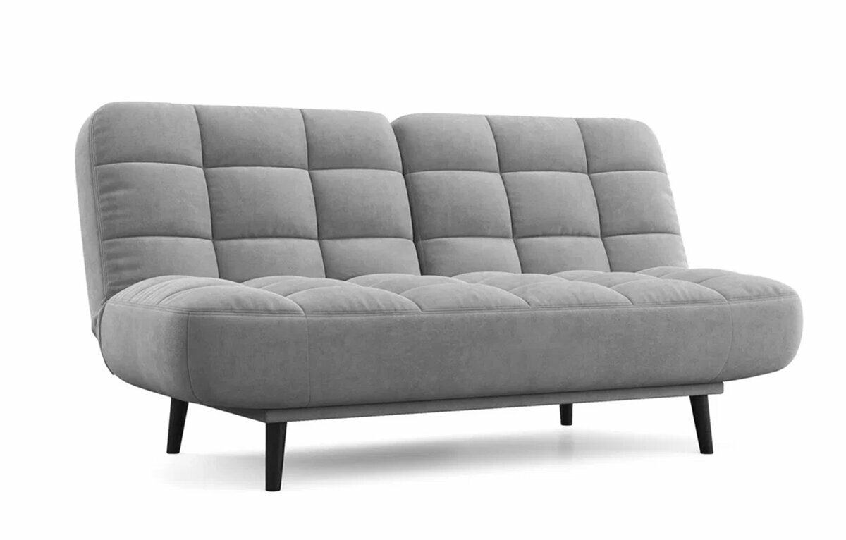 Диван Бадди, раскладной механизм клик-кляк, велюр Ultra Grey