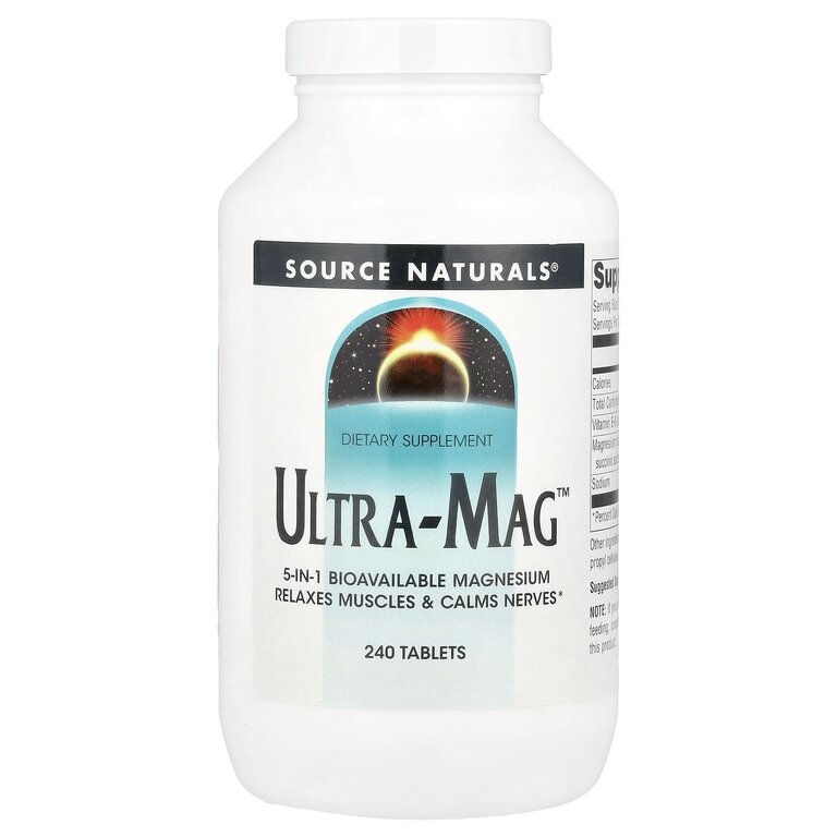 Source Naturals Ultra-Mag (Магниевый комплекс с витамином B6) 240 таблеток Source Naturals)