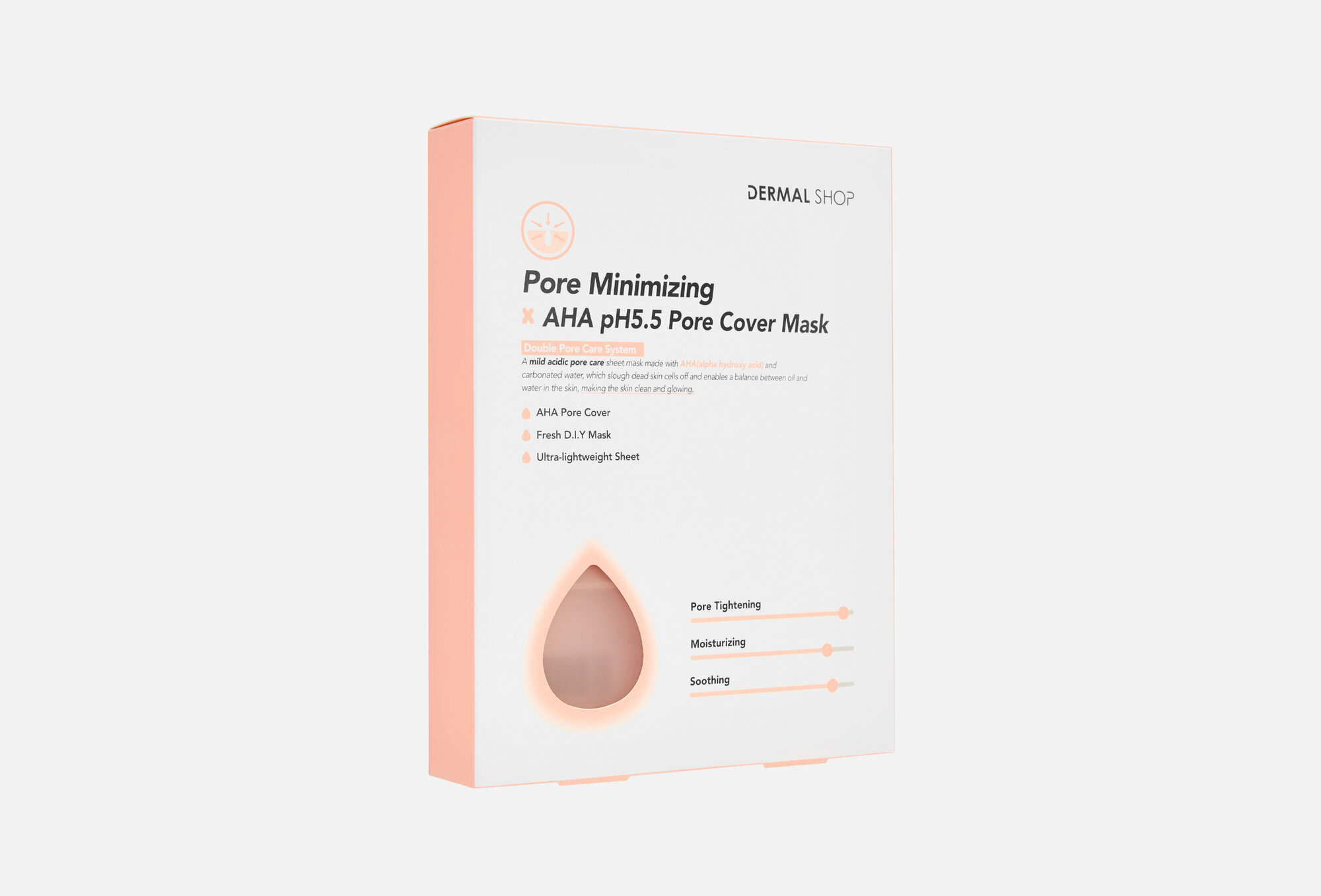Набор тканевых масок для лица DERMAL Pore Minimizing X AHA pH5.5