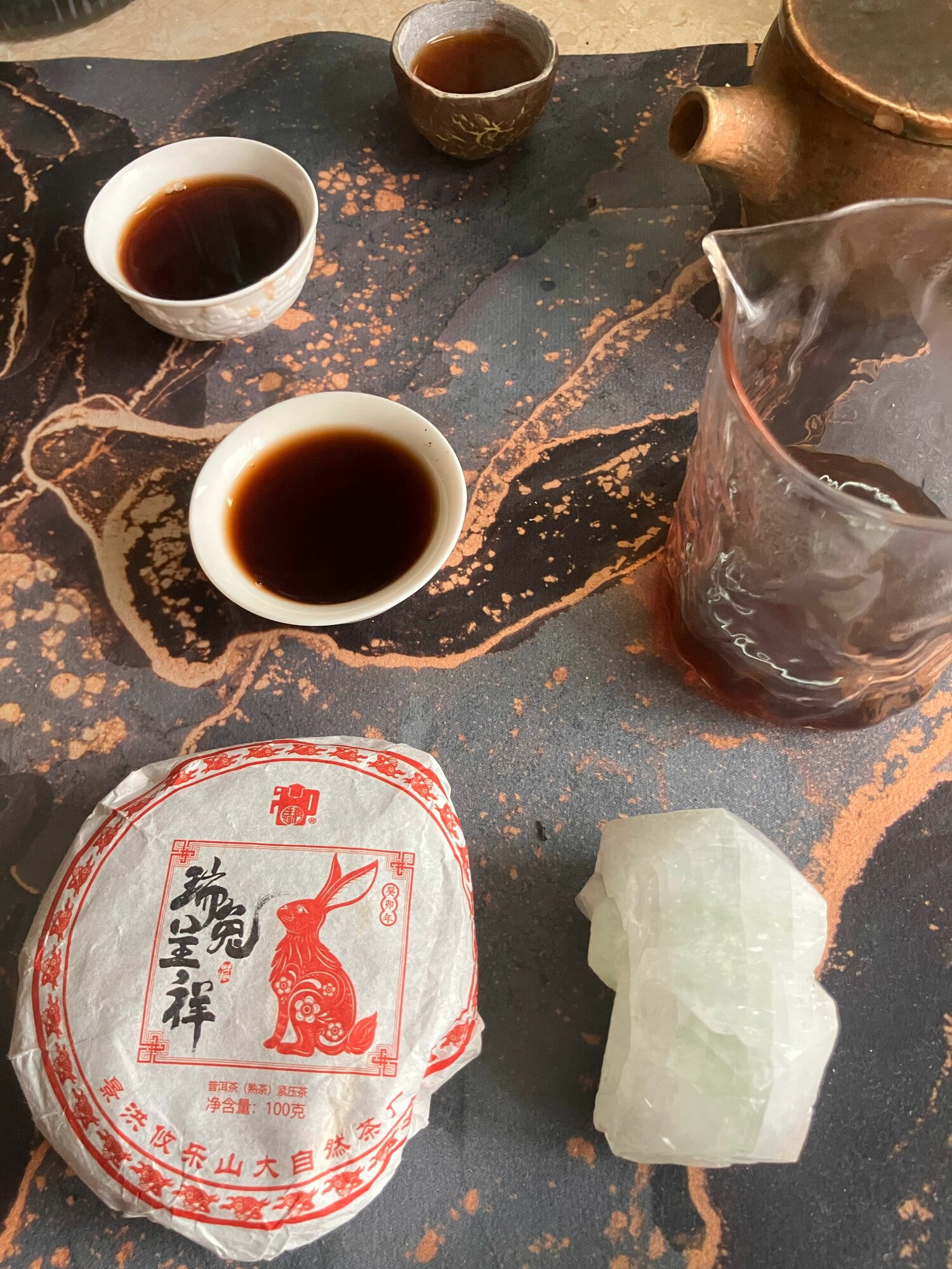 Шу пуэр Зайчик, Цзин Фа "Красный Заяц", 2023, 100 гр.