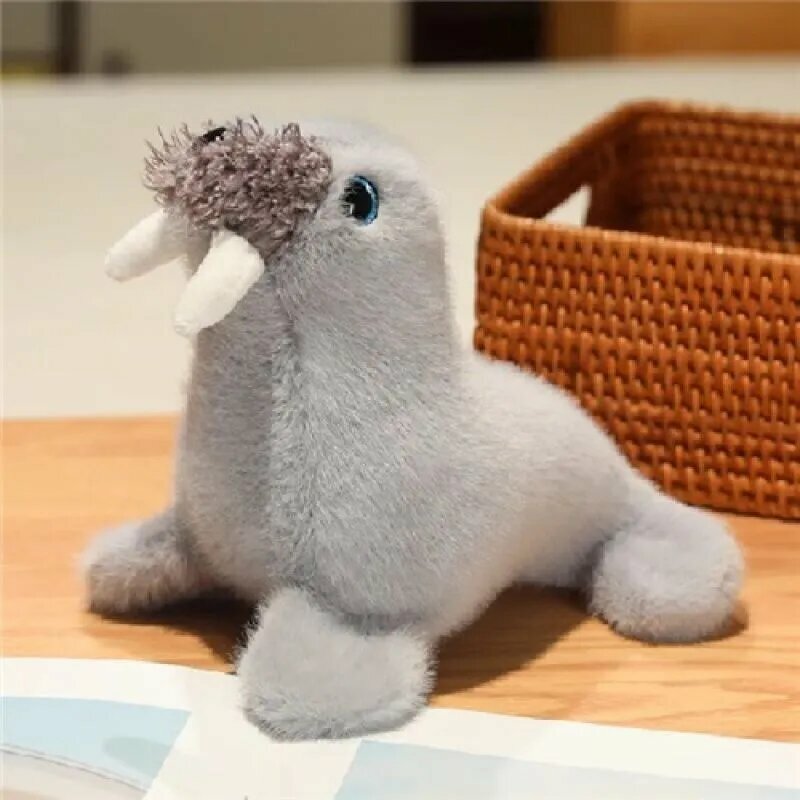 Игрушка мягкая "Морские друзья", хлопок, звуки, цвет серый, 28 см