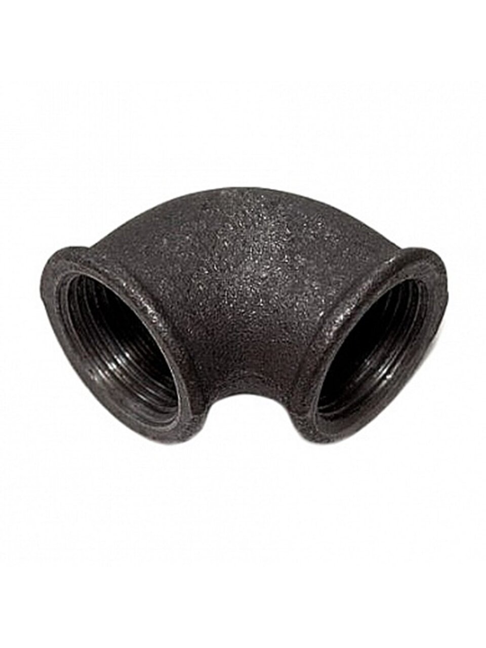 Уголок резьбовой чугунный 1" 1/4 DN32 STI черный, фитинг Китай для труб