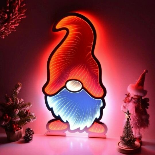 Новогодняя фигурка светодиодный гном