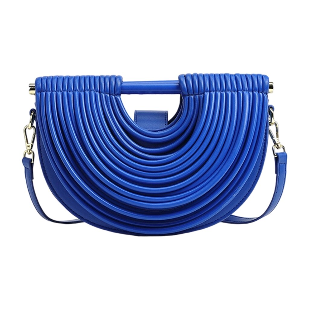 Высококлассный дизайн, нишевый дизайн, персонализированный плетеный пакет для лапши, полукруглый пакет cloud bag-синий