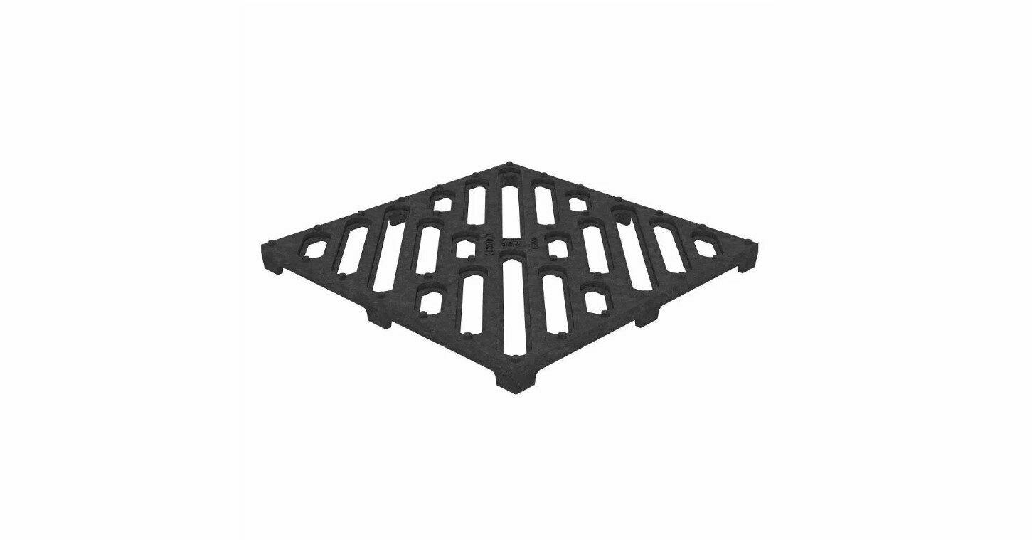 Решетка для дождеприемника чугунная 300х300 мм Gidrolica черная