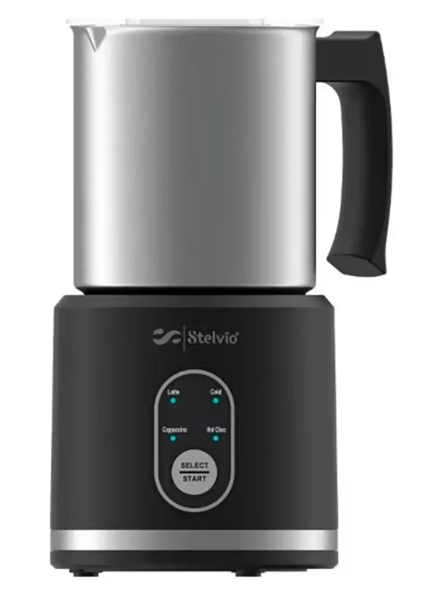 Вспениватель молока Stelvio, MF300, автоматический, серебристый, черный, 550 Вт