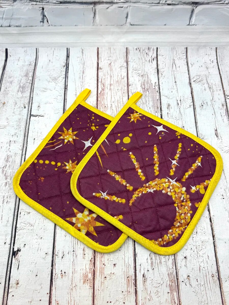 Прихватка кухонная квадратная 2 шт 19*19