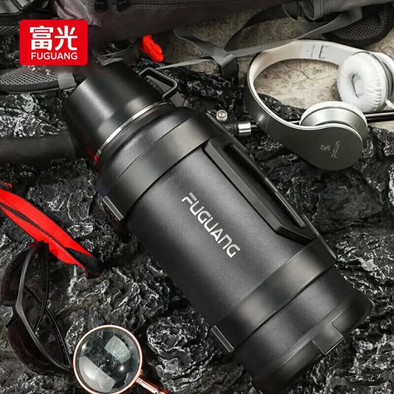Термос Fuguang Traveler Outdoor Insulated Bottle, нержавеющая сталь, 3200ML, black