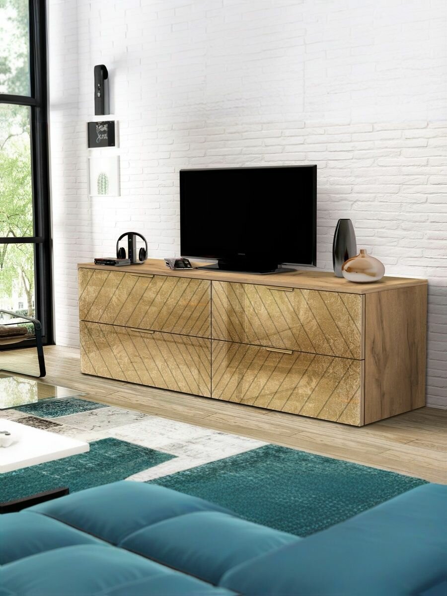 Комод 1,6 м золотой голд