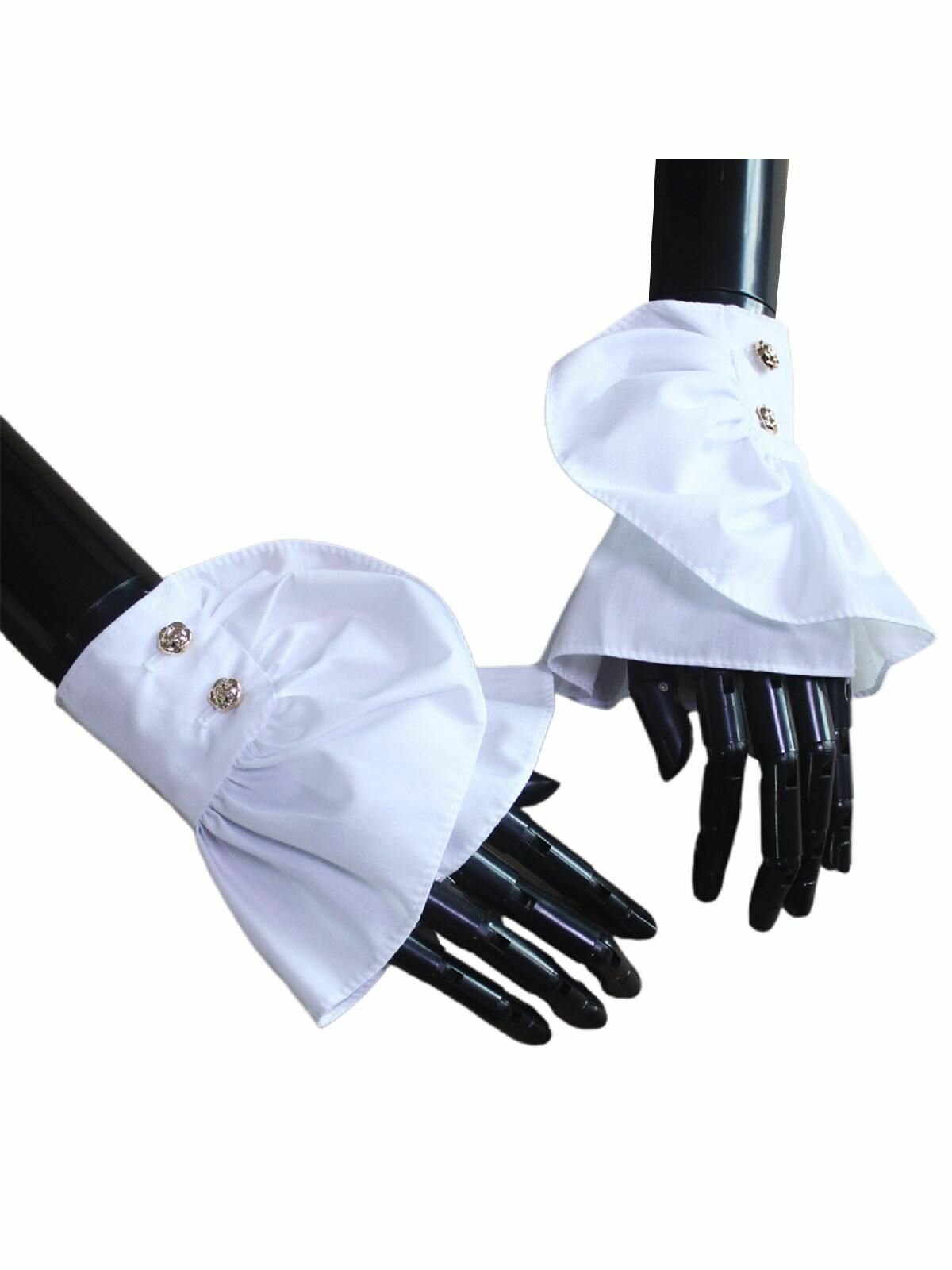 Декоративные манжеты для женщин, белые, для юбок и свитеров, Белый