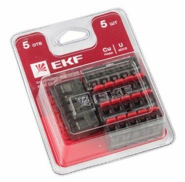 Клемма 5 отверстий 0.2-4.0 мм2 plc-smk-221-415b EKF , 5 отверстий