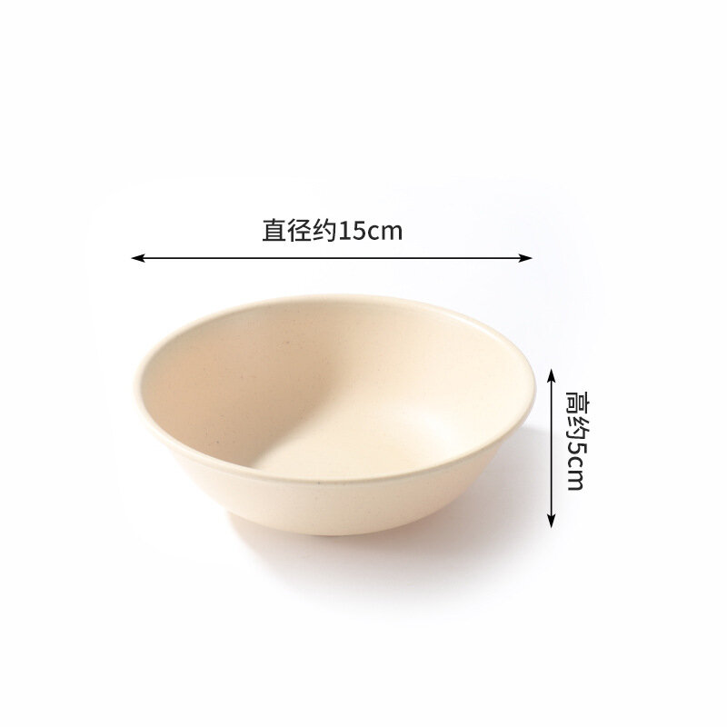 Пшеничная соломенная чаша Оптовая антипадающая пластиковая чаша для студентов миска для риса Домашняя чаша для лапши