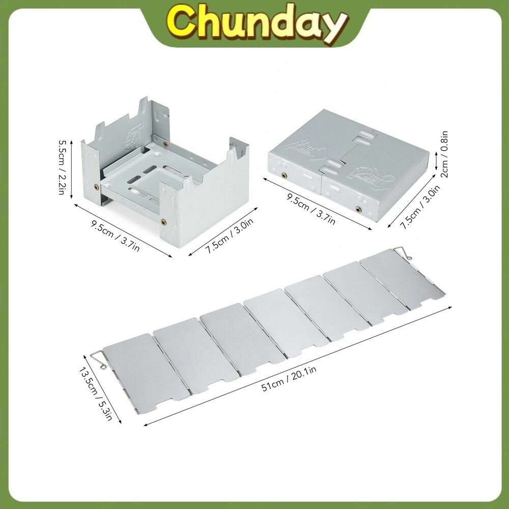 Спиртовка карманная, с ветровым стеклом, для кемпинга