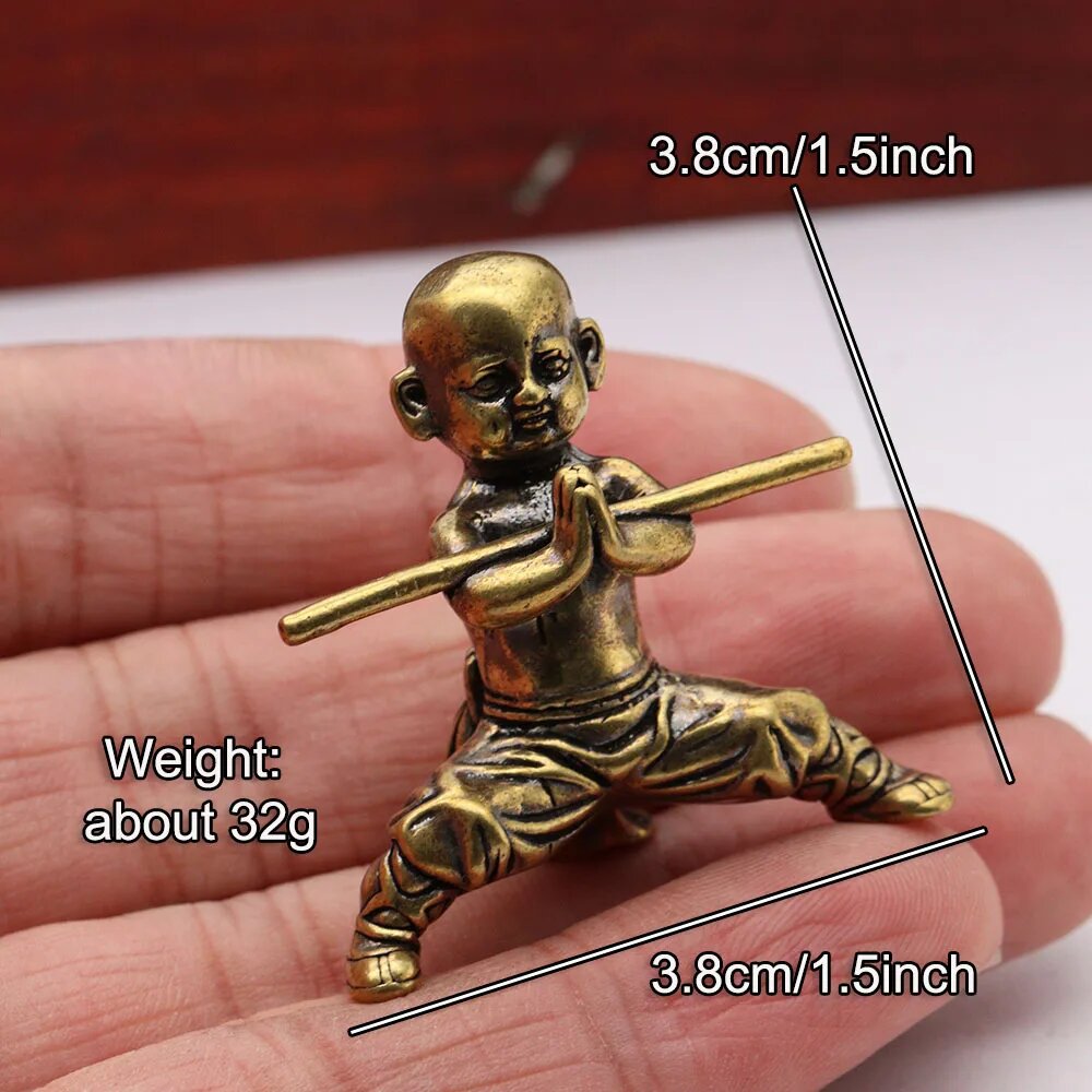 Латунные статуэтки маленьких монахов кунг-фу