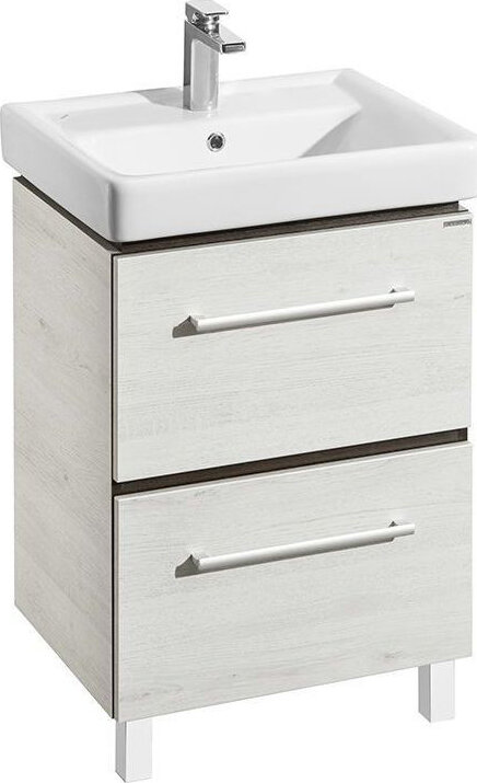 Тумба под раковину Акватон Ронда PRO 60 см светлое дерево / черная 1A205001RSC20