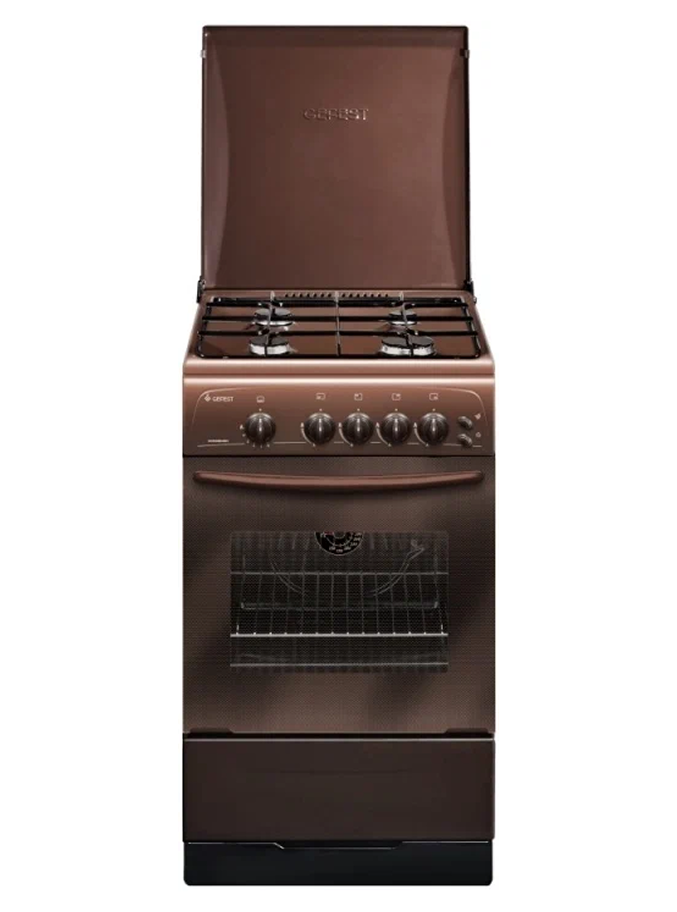 Газовая плита Gefest 3200-06 К43, конфорок 4, электроподжиг, газ-контроль, цвет коричневый