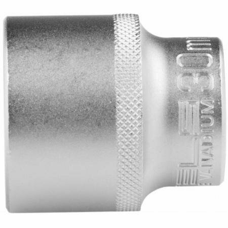 Головка торцевая, 30 мм, 12-гранная, CrV, под квадрат 1/2", хромированная// Stels