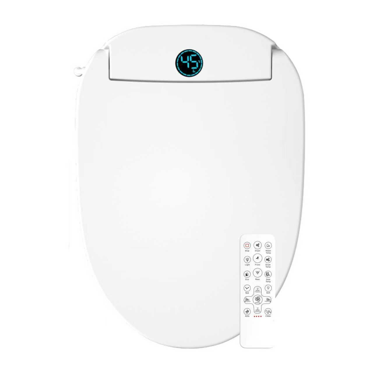 Универсальная умная крышка-биде для унитаза с автономным пультом управления с подогревом и гигиеническим душем