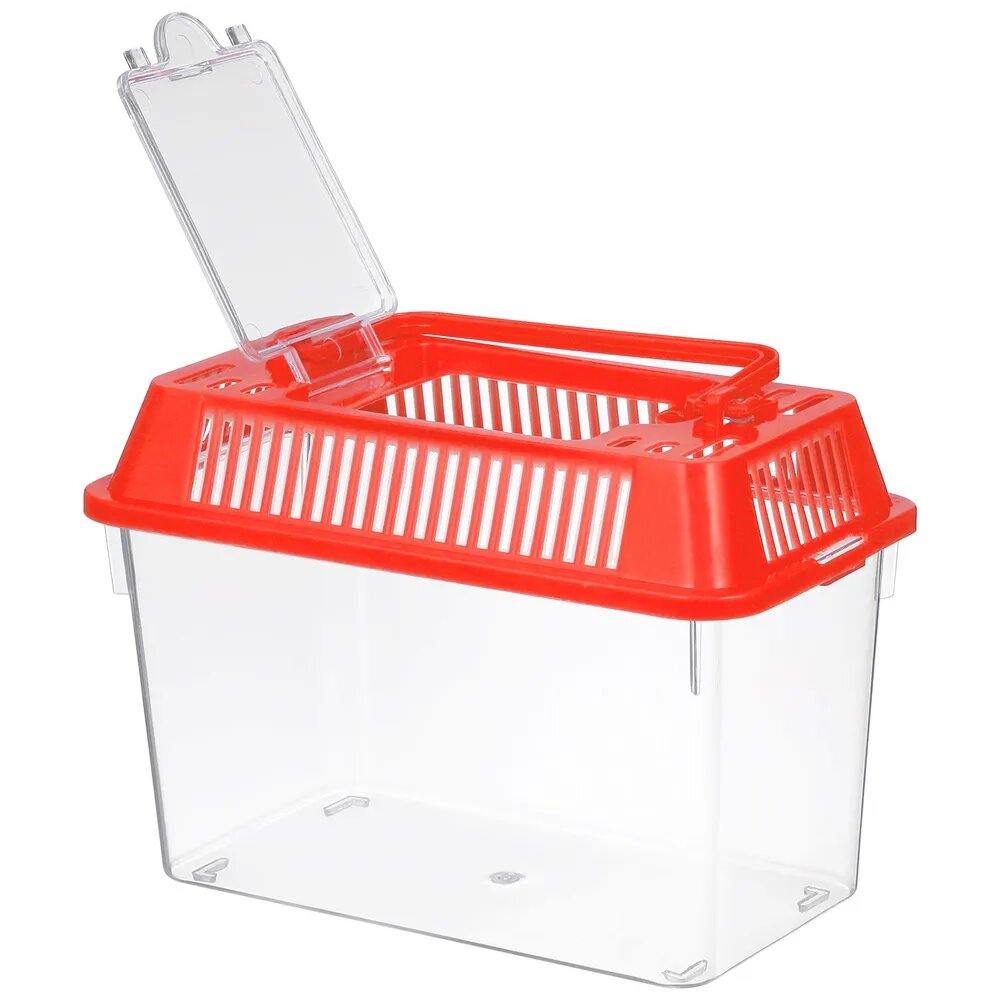 Мини-аквариум, пластиковый ручной аквариум для черепах и домашних рыб (- крышка для случайного выбора)