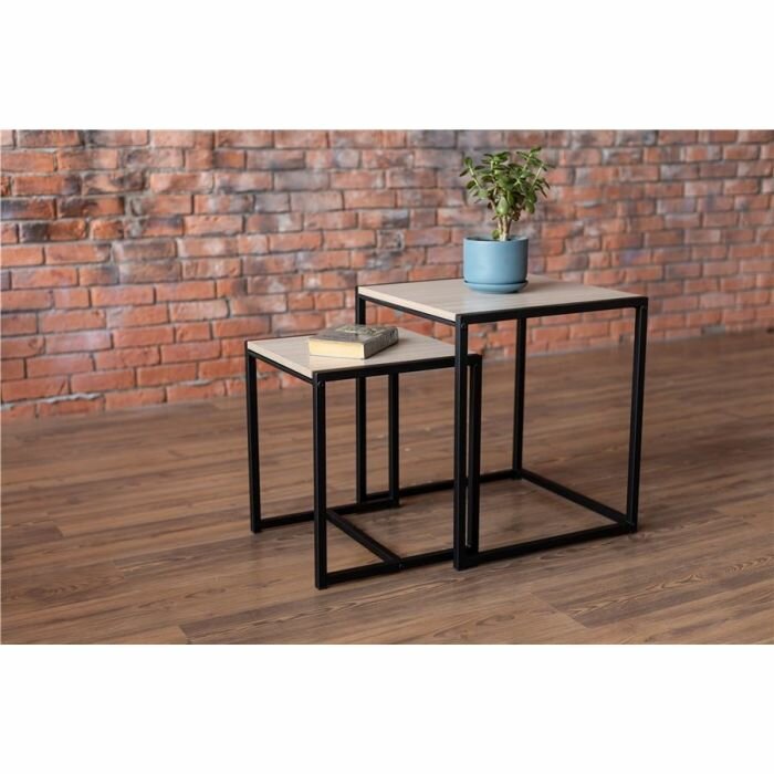 Стол журнальный "Терса" комплект (ясень шимо светлый)