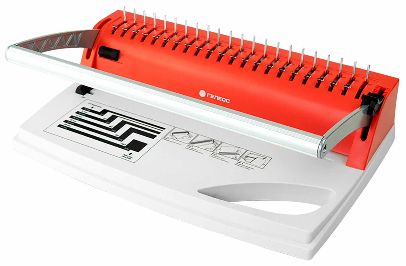 Переплетчик Гелеос БП-9+ (бело-красный)