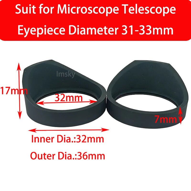 Наглазники для микроскопа/телескопа, 32 мм, 17 мм, 7 мм, 2pcs TG005