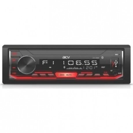 Автомагнитола ACV AVS-816BR 1din/красная/Bluetooth/USB/AUX/SD/FM/4*50