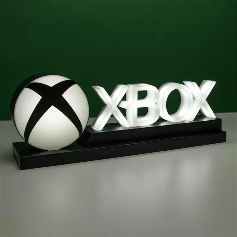 Ночник XBOX с черной основой, звуковая активация цветной смены светодиода для игр