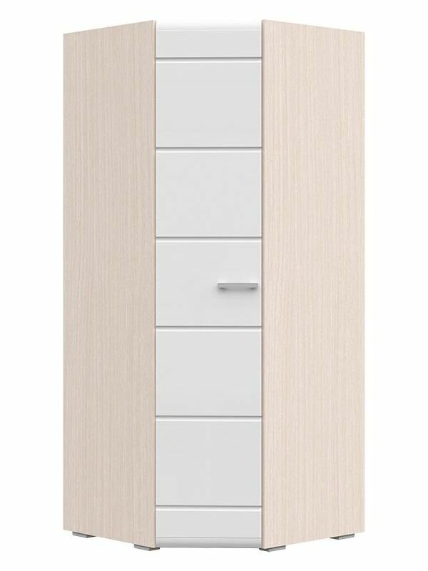 Шкаф угловой распашной, компактный гардеробный модуль в детскую 85х200х85 см Симба