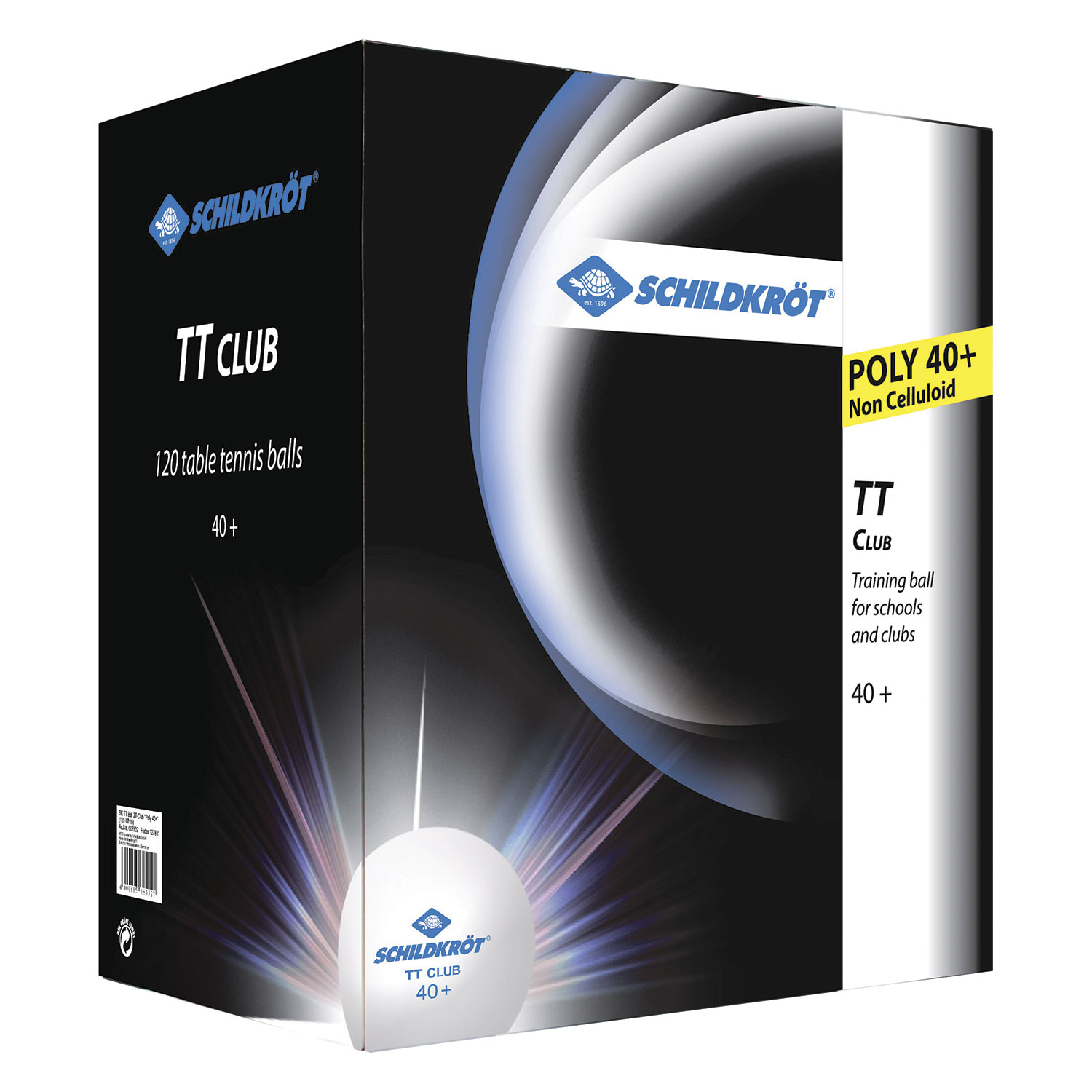 Мячики для настольного тенниса DONIC 2T-CLUB 120 шт белые 608532