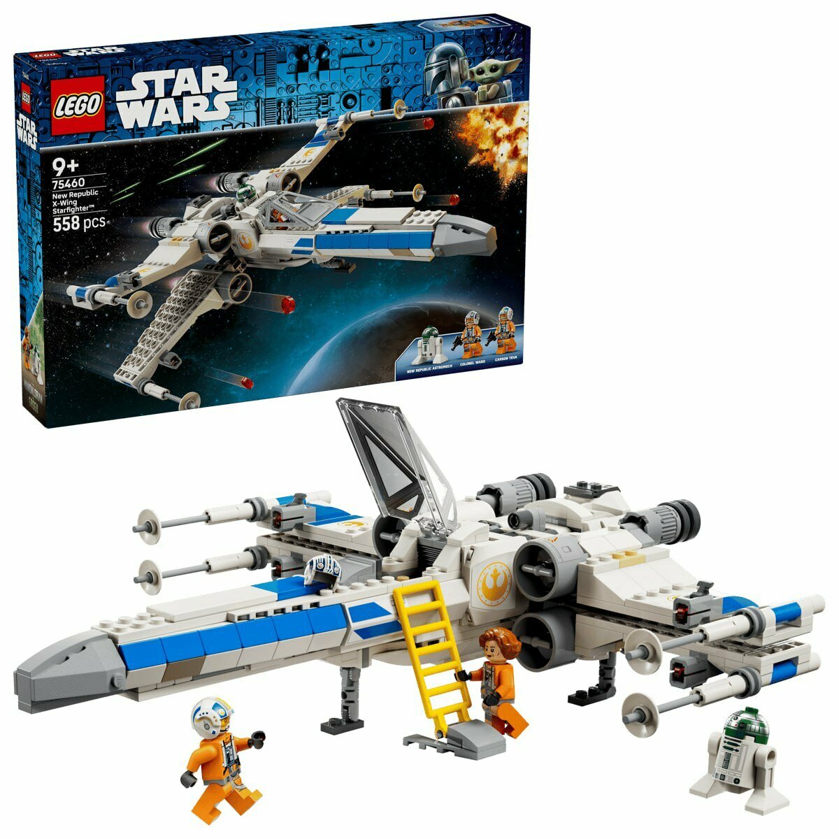 Конструктор LEGO Star Wars Истребитель X-Wing Новой республики 75460, 558 детали, от 9 лет