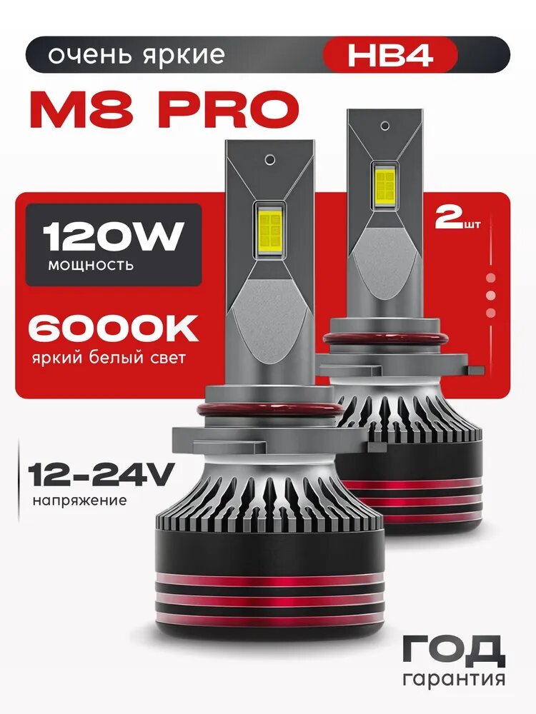 M8 PRO HB4 LED - Лед лампы HB4, Светодиодные лампы HB4/9006