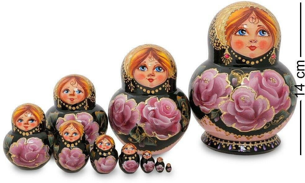 Матрешка 10м "Алёна" A2102303 Народные промыслы, Дерево липа, краски, лак