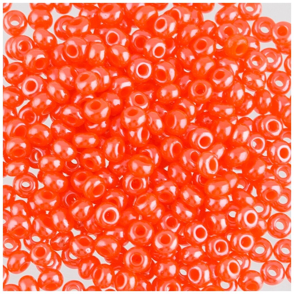 Бисер для рукоделия 50 г Чехия Gamma круглый 4 10/0 2.3 мм D159 яр. оранжевый (98140)