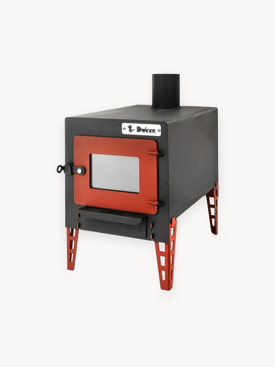 Печь-буржуйка, "Дюкке" мини, со стеклянной дверцей, отопительная
