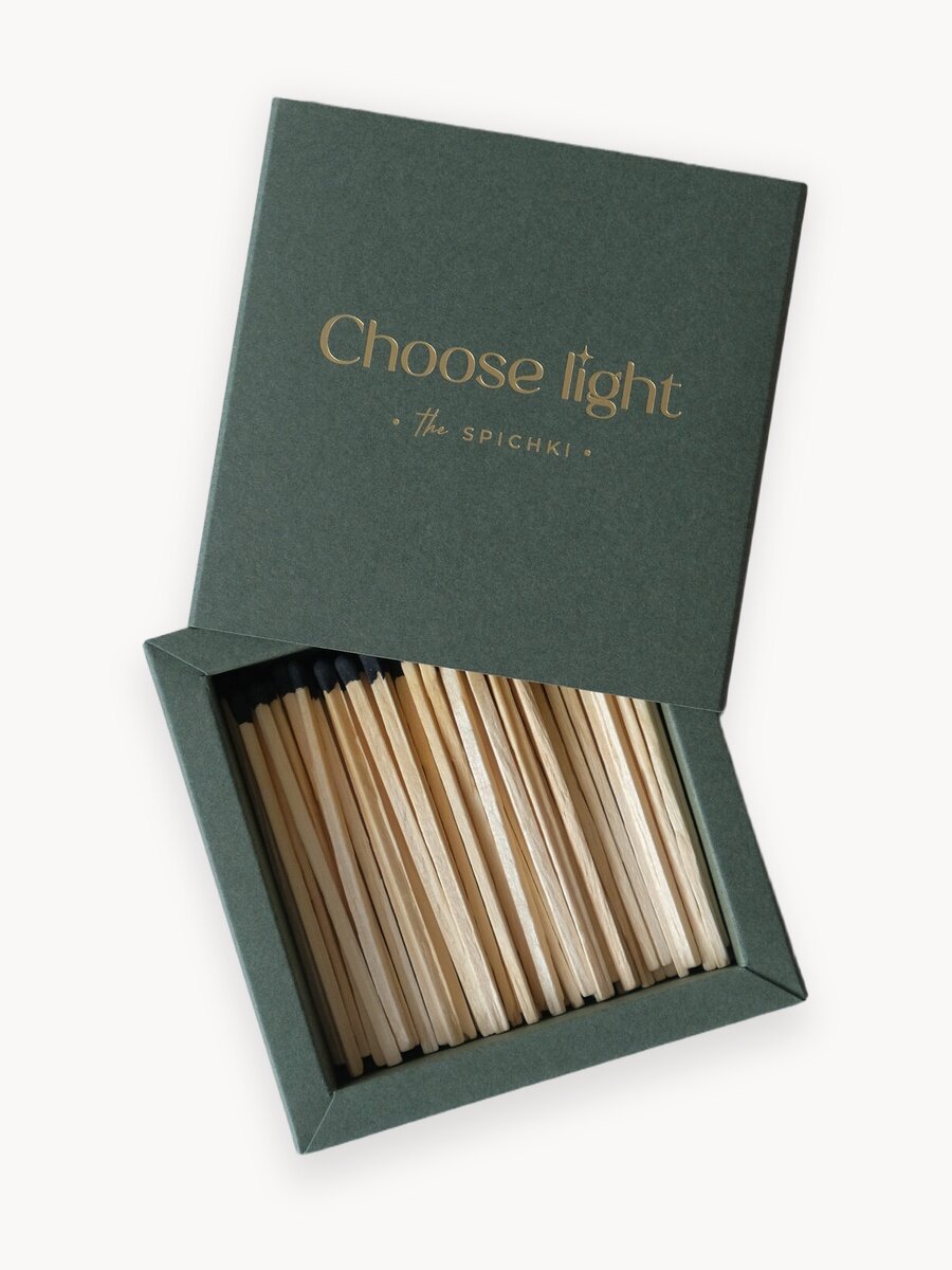 Спички Choose light, для свечей и благовоний, деревянные, 60шт, длина 8см