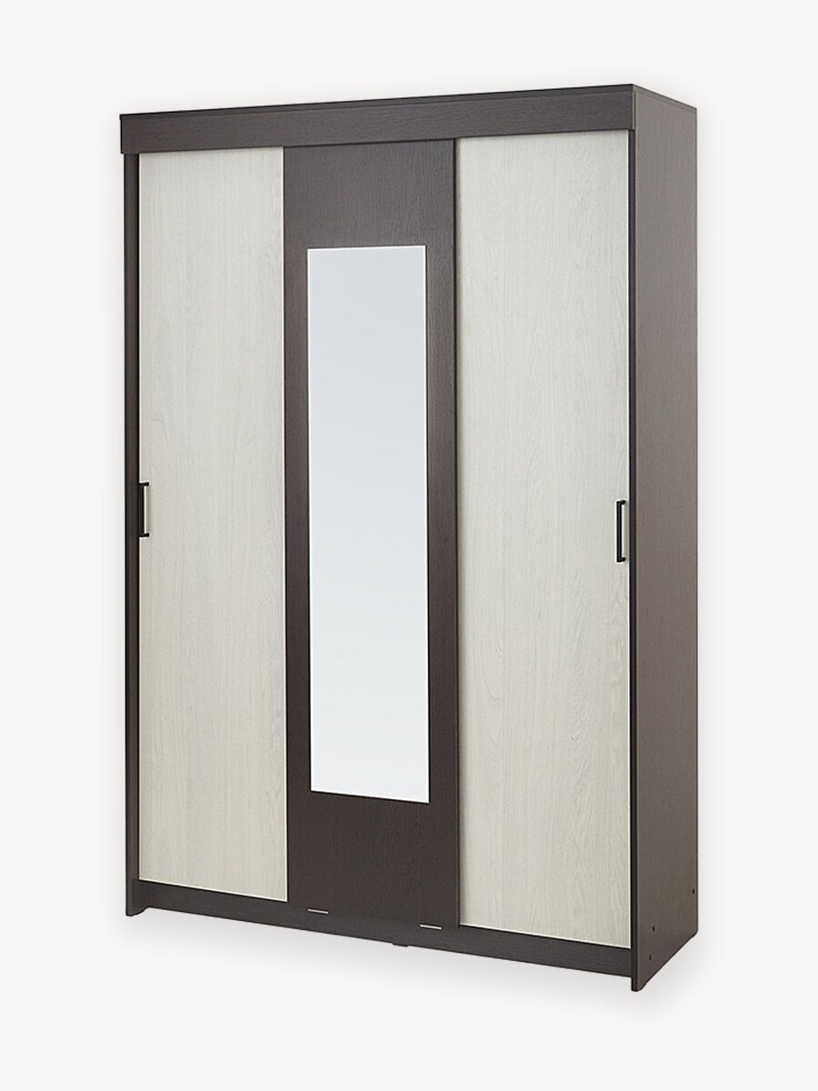 Шкаф-купе Hoff ШКП 2, 130,1х201,6х50 см, ЛДСП, цвет ясень анкор светлый, дуб венге