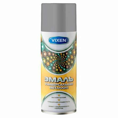 Краска VX-19130 универс. алкидная хром зеркальный металлик 520мл (12шт) VIXEN VIXEN VX19130