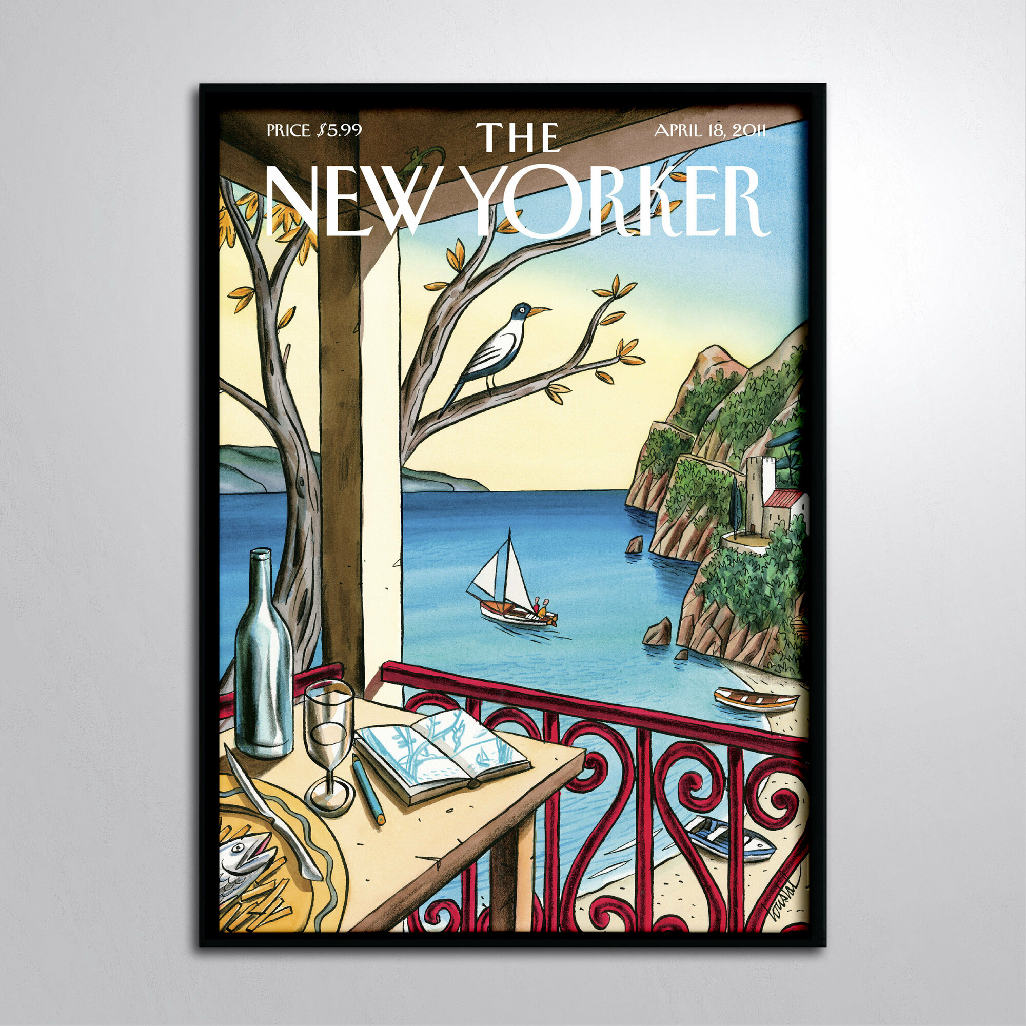 Постер без рамы/Постер для интерьера/Плакат Винтажный Журнал Нью Йоркер The NEW YORKER 18 апрель 2011г (А2/420х594)