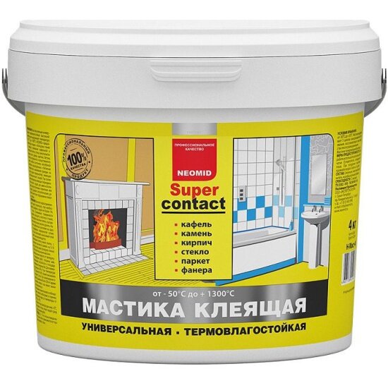 Мастика клеящая термостойкая Neomid Неомид Н-Маст-9, универсальная (9 кг.), шт