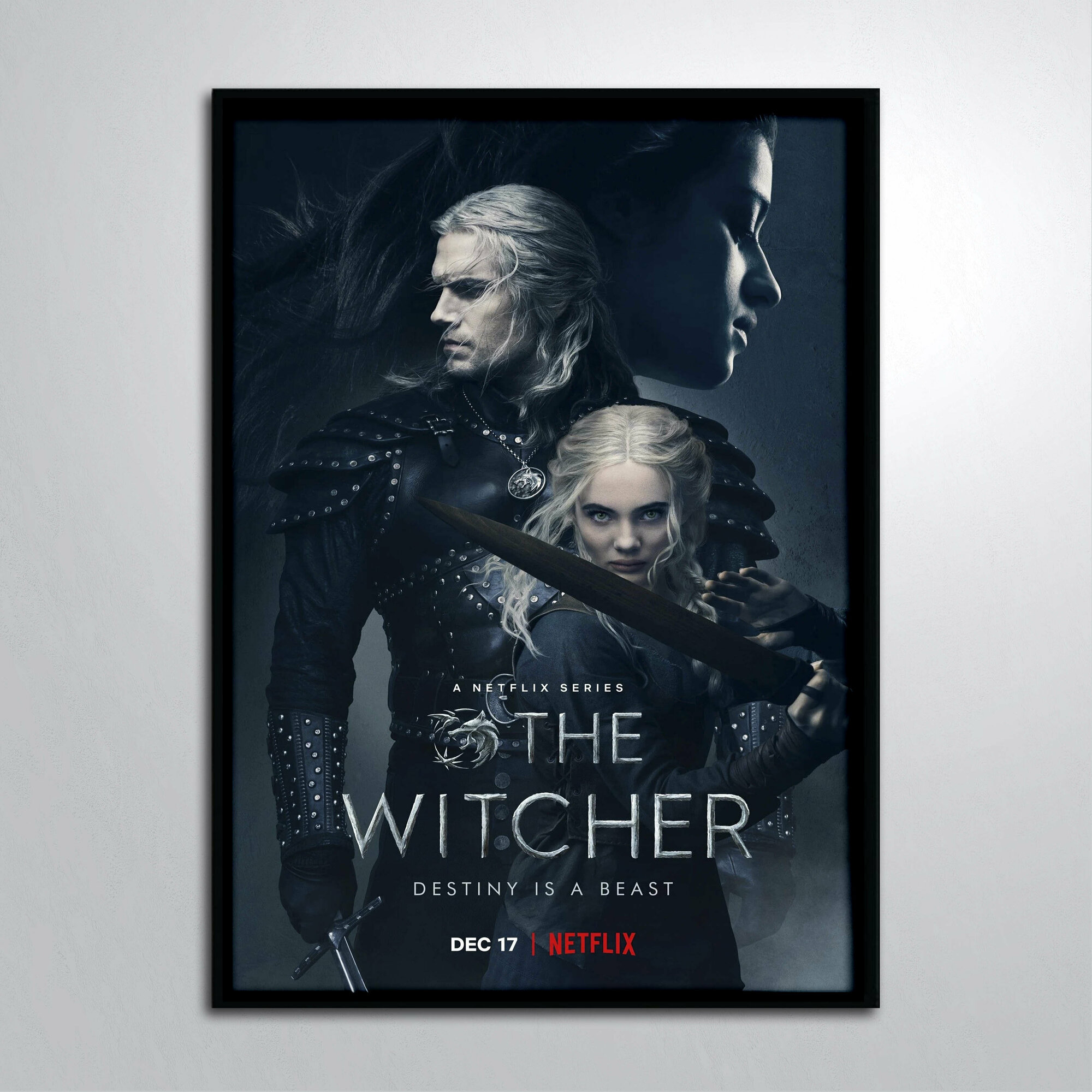 Постер без рамы/Ведьмак Тьма Дым The Witcher