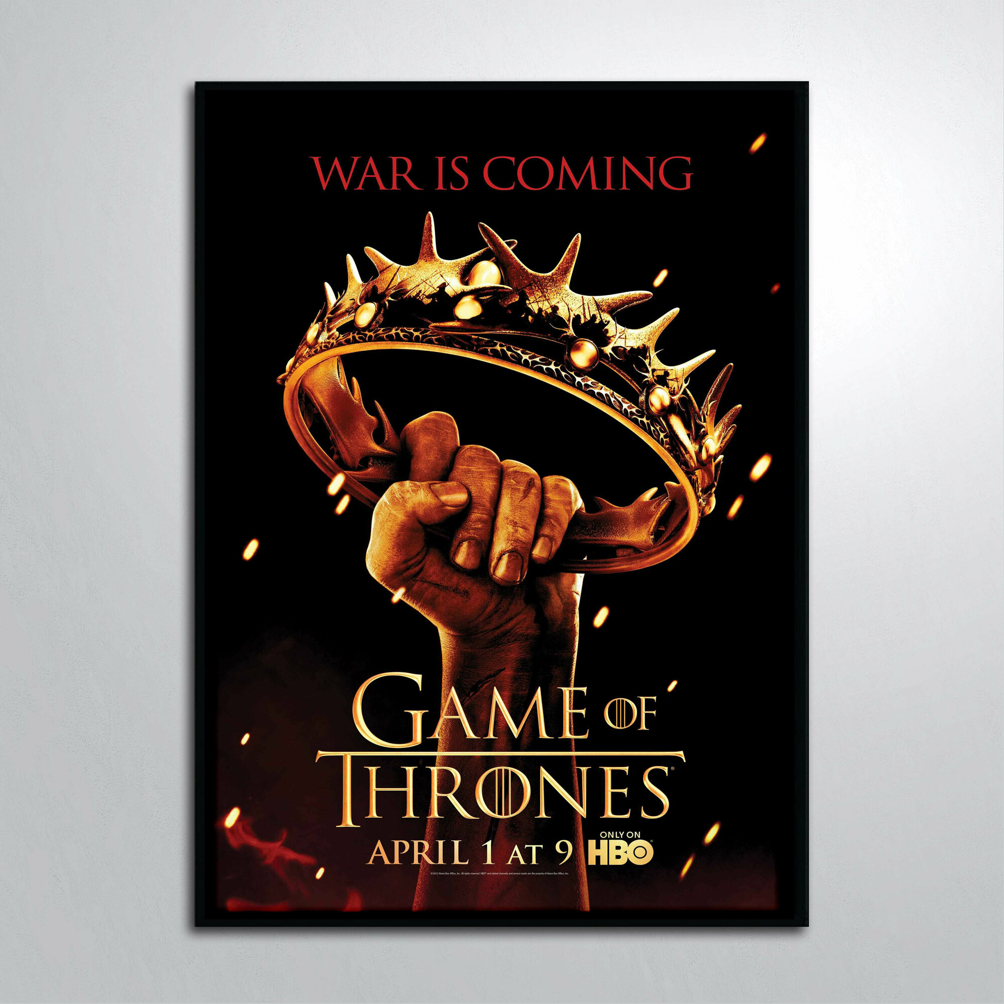 Постер без рамы/Игра престолов Корона Game of Thrones