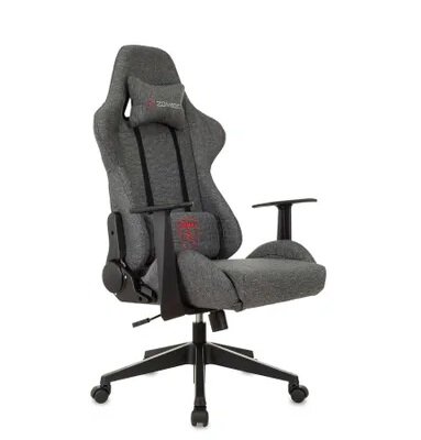 Кресло игровое Zombie Neo, серый ткань крестовина металл + пластик