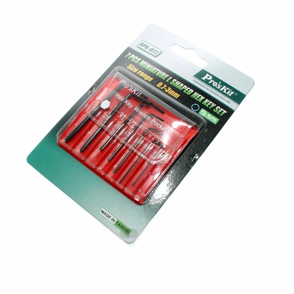 Набор ключей-шестигранников ProSkit 8PK-022( 0.7-3мм) 7шт