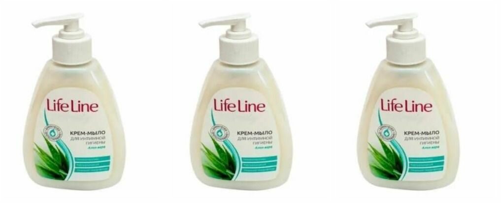 Life Line Крем-мыло жидкое для интимной гигиены Алоэ вера, 280 мл - 3 шт