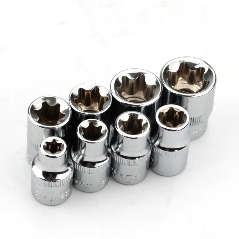 8 шт. 3/8 "набор торцевых головок Torx Star типа e E8 E10 E11 E12 E14 E16 E18 E20, инструменты для ручного ремонта