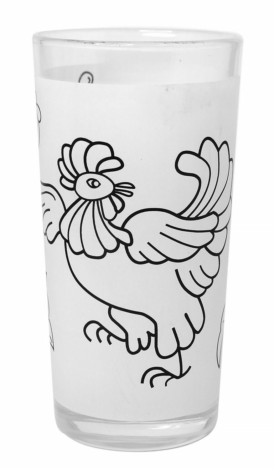 Стакан - раскраска для детей, чашка для разукраса, "Русские сказки: цветы, жар птица" федерация, 250 мл. - 1 шт.