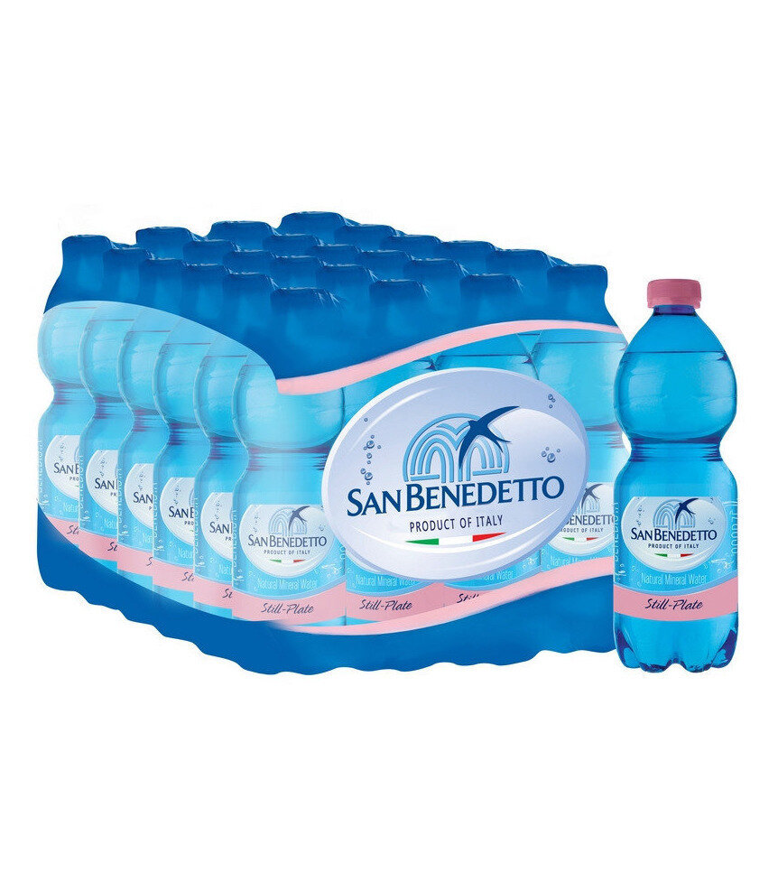 Вода минеральная San Benedetto (Сан Бенедетто) негазированная, 24 шт. по 0,5 л, ПЭТ