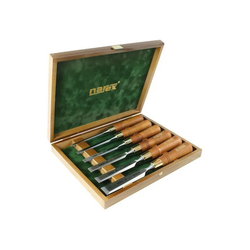 Набор Narex из 6 стамесок WOOD LINE PLUS в деревянном ящике NAREX 853200