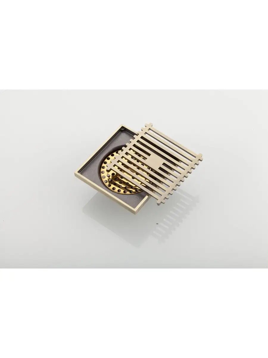 Душевой трап Gappo G81004-4, встраиваемый, латунь, бронзовый